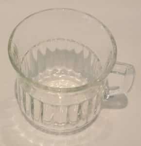Rent a fluted glass coffee cup at All Seasons Rent All