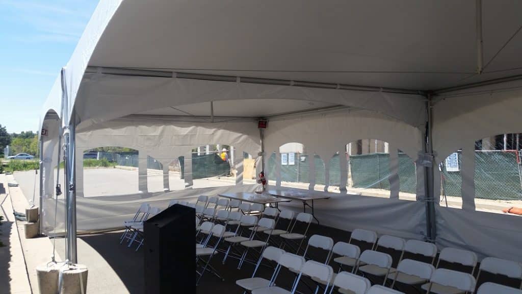 Rent a marquee tent rain gutter at All Seasons Rent All
